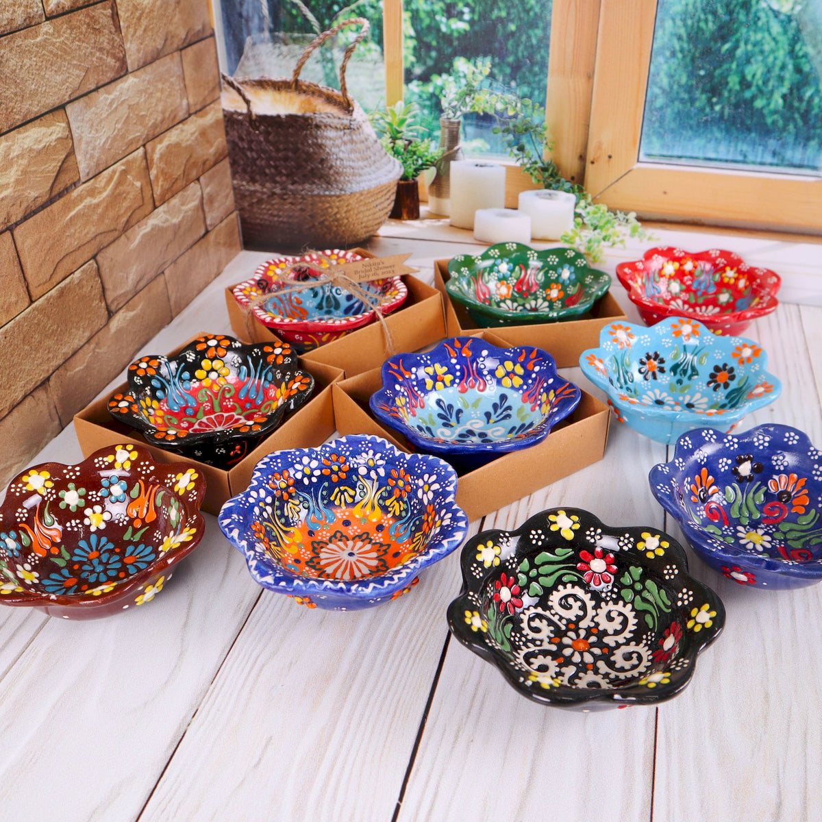 Wedding Favors, Turkish Cini Bowls, Bridal Shower, Ceramic Bowl Favors ...